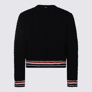 Thom Browne Aran Cable Stitch Pullover - Navy Blue