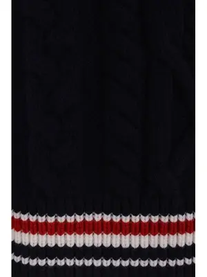Thom Browne Aran Cable Stitch Pullover - Navy Blue