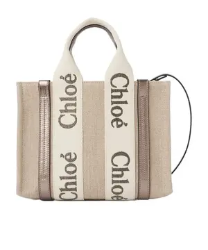 Chloé Woody Tote Bag - Light Grey