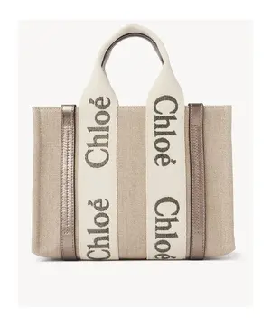 Chloé Woody Tote Bag - Light Grey