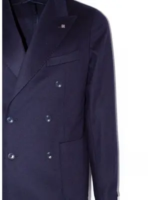 Tagliatore Felted-finish Double-breasted Blazer - Black