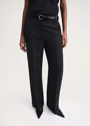 TOTEME Mid-rise Wide-leg Trousers - Black
