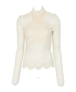 Rabanne Lace Mock-neck Top - Multicolor