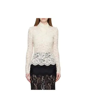 Rabanne Lace Mock-neck Top - Multicolor