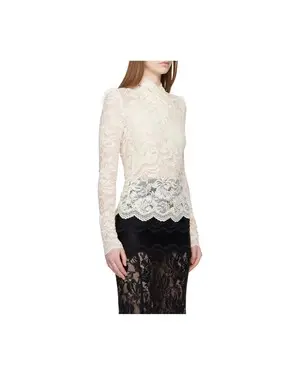 Rabanne Lace Mock-neck Top - Multicolor