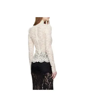 Rabanne Lace Mock-neck Top - Multicolor