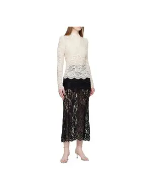 Rabanne Lace Mock-neck Top - Multicolor