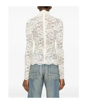 Rabanne Lace Mock-neck Top - Multicolor