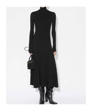 Alaïa Fluid Jersey Heart Cut-out Maxi Dress - Black