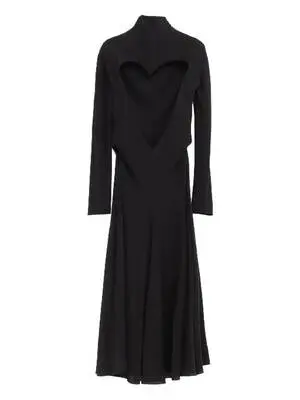 Alaïa Fluid Jersey Heart Cut-out Maxi Dress - Black