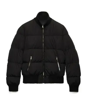Prada Quilted Zip-up Jacket - Black