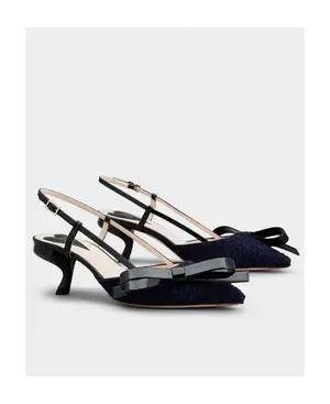 ROGER VIVIER Virgule Bow Slingback Pumps