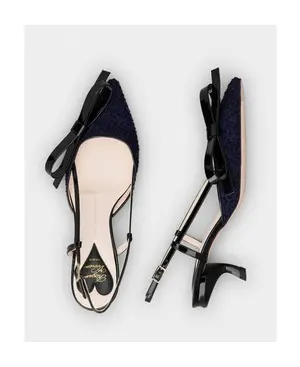 ROGER VIVIER Virgule Bow Slingback Pumps