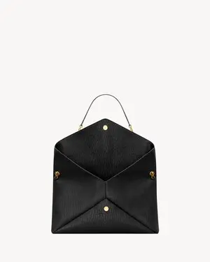 Saint Laurent Cassandre Large Envelope Pouch - Black