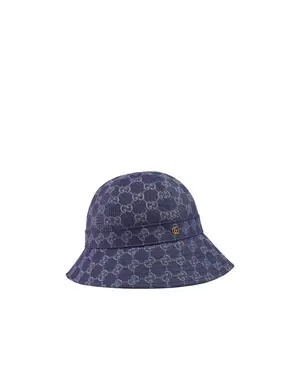 Gucci Gg Monogrammed Bucket Hat - Blue