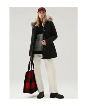 Woolrich Arctic Parka With Raccoon Trim - Black