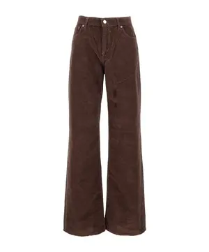 HAIKURE Logo Patch Straight-leg Corduroy Trousers