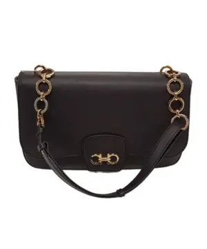 FERRAGAMO Flap Shoulder Bag - Plum