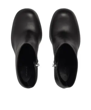 Balenciaga Round Toe Zip Up Heeled Boots