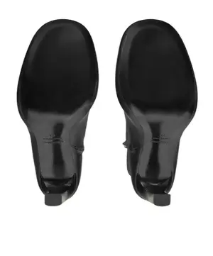 Balenciaga Round Toe Zip Up Heeled Boots