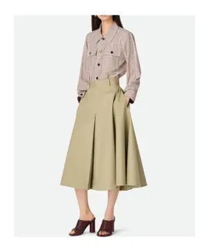 Bottega Veneta Twill A-line Skirt