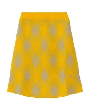 Burberry Check Patterned A-line Skirt