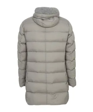 Herno Quilted Hooded Puffer Coat With Detachable Hood - Gray