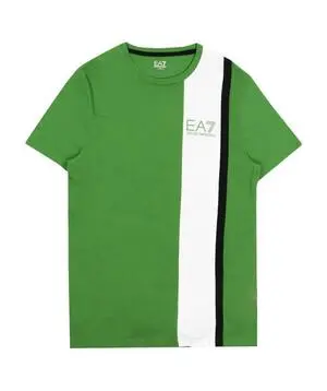 EA7 Logo Printed T-shirt With Round Neck - Green