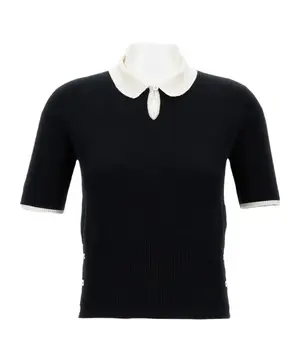 Thom Browne Keyhole Cashmere Polo Shirt