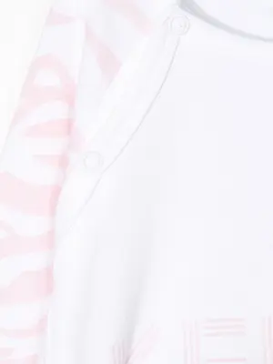 Kenzo Tiger Print Baby Jumpsuit And Hat Set