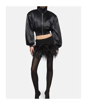 Attico Cropped Bomber Jacket