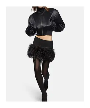 Attico Cropped Bomber Jacket