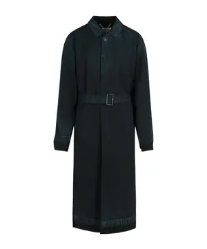 MAISON MARGIELA Belted Trench Coat - Black