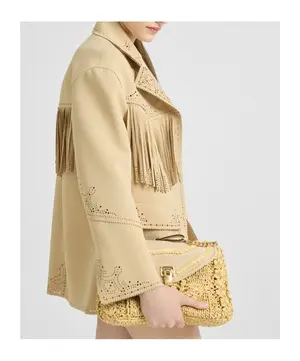 Ermanno Scervino Fringe Detail Coat - Nude