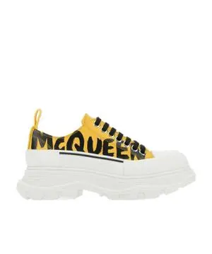 Alexander McQueen Logo Printed Chunky Sneakers - Yellow
