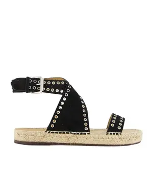 Isabel Marant Étoile Open Toe Flat Sandals With Adjustable Clasp - Black