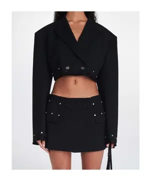 DION LEE Wool Mid-waist Mini Skirt