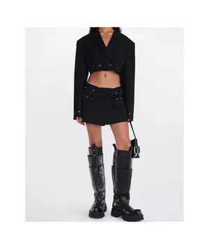 DION LEE Wool Mid-waist Mini Skirt