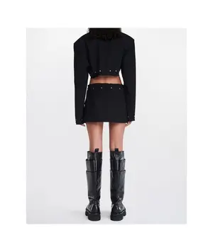 DION LEE Wool Mid-waist Mini Skirt