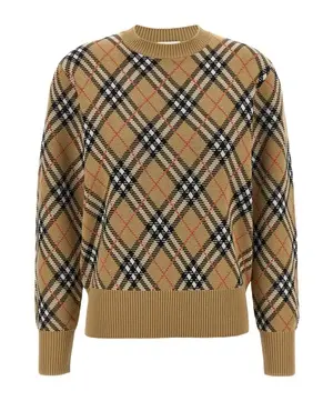 Burberry Checked Knitted Jumper - No