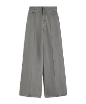 Max Mara Natale Wide Leg Jeans - Gray