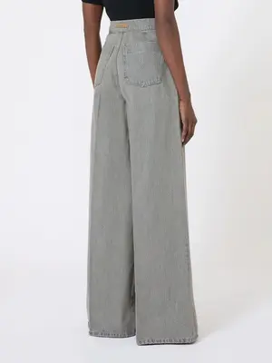 Max Mara Natale Wide Leg Jeans - Gray