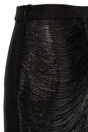 Alexander McQueen Armor Stitch Fringed Skirt
