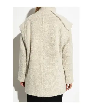 IRO PARIS Long Sleeve Stand Collar Asymmetrical Jacket - Nude