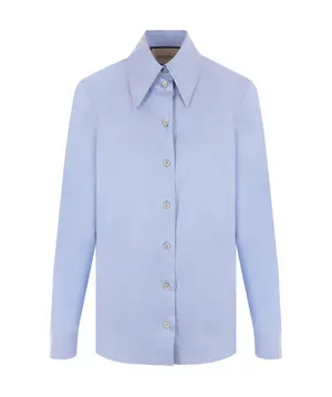 Gucci Curved Hem Buttoned Shirt