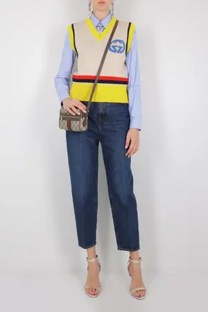Gucci Curved Hem Buttoned Shirt