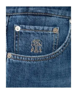 Brunello Cucinelli Straight-leg Slim-cut Jeans - Blue