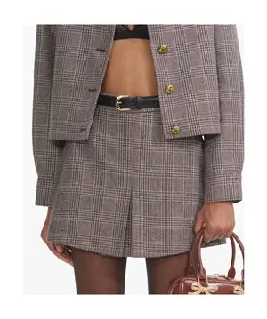 SELF-PORTRAIT Check Mini Skirt