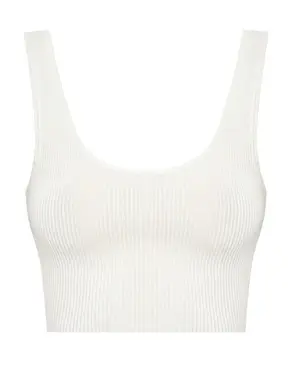 CHLOÉ Chloe Ribbed-Knit Cropped Top