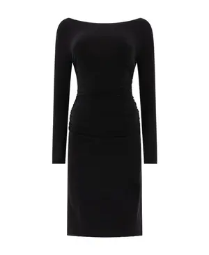 Norma Kamali Long Sleeved Boat-neck Dress